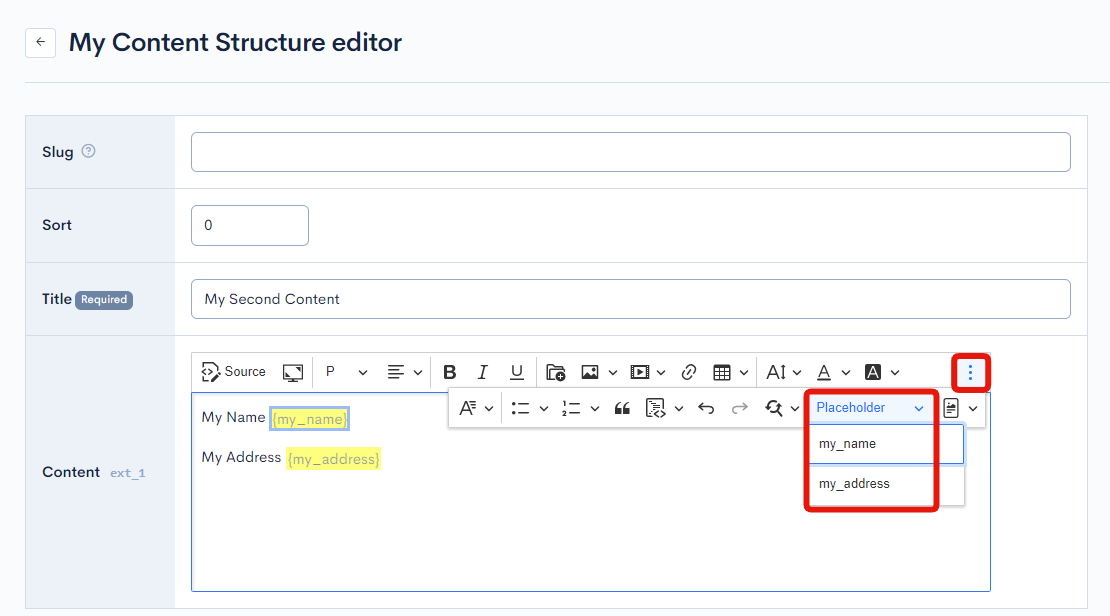 How To Use Ckeditor Placeholder Feature With Api And Custom Function Enterprise Headless Cms
