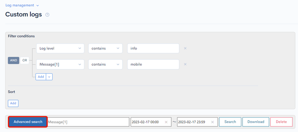 Custom logs | Enterprise Headless CMS Kuroco